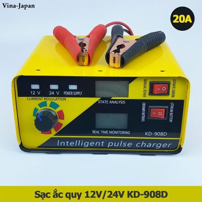 Sạc Bình Ắc Quy KD-908D 12V-24V 400Ah Điện Tử Tự Ngắt